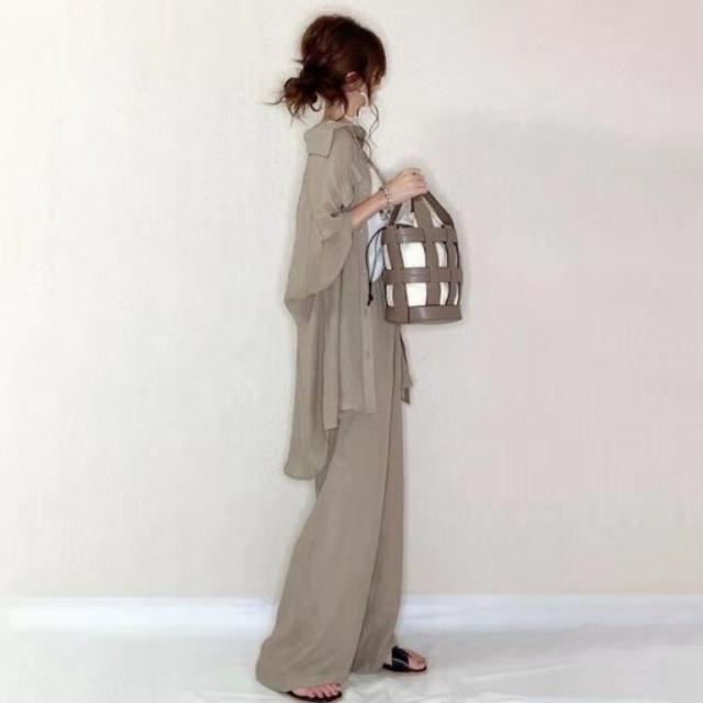 セットアップ レディース 春秋 40代 20代 コーデ カジュアル ブラウス